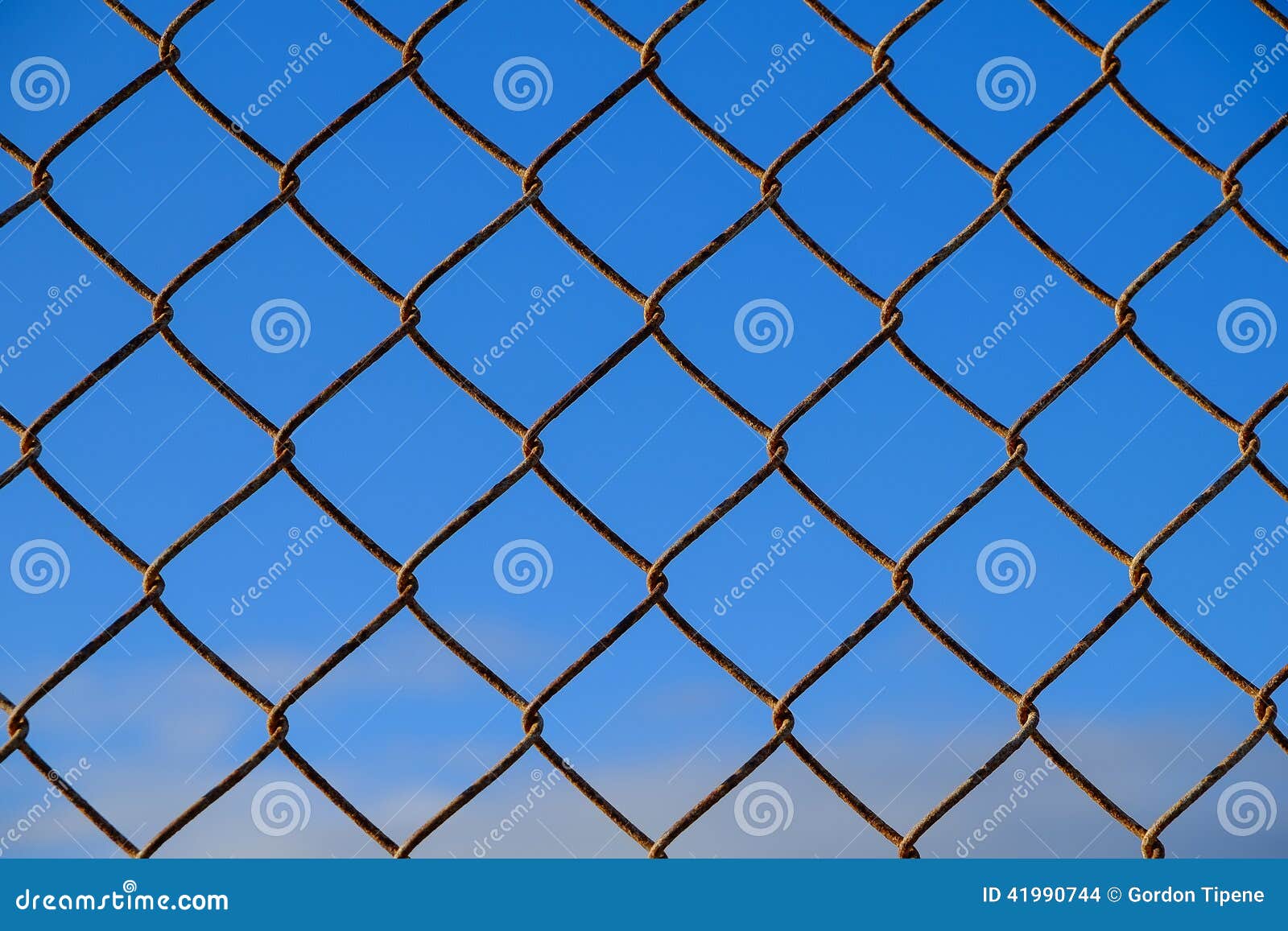 Steel Wire Mesh Fence and Blue Sky Stock Photo - Image of protection ...