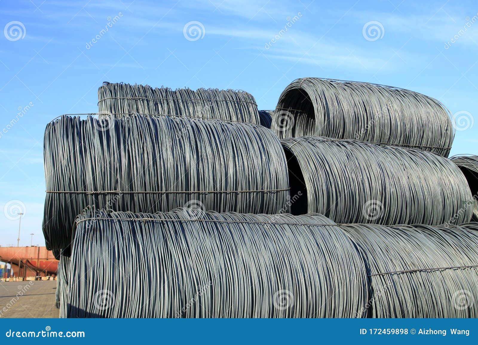 Steel wire rod stock photo. Image of background, reinforcement - 172459898