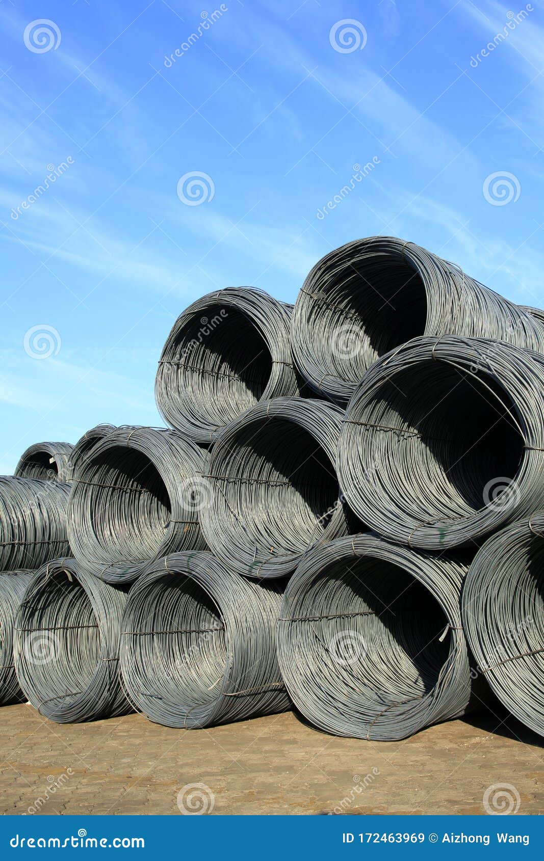 Steel wire rod stock image. Image of square, reinforce - 172463969