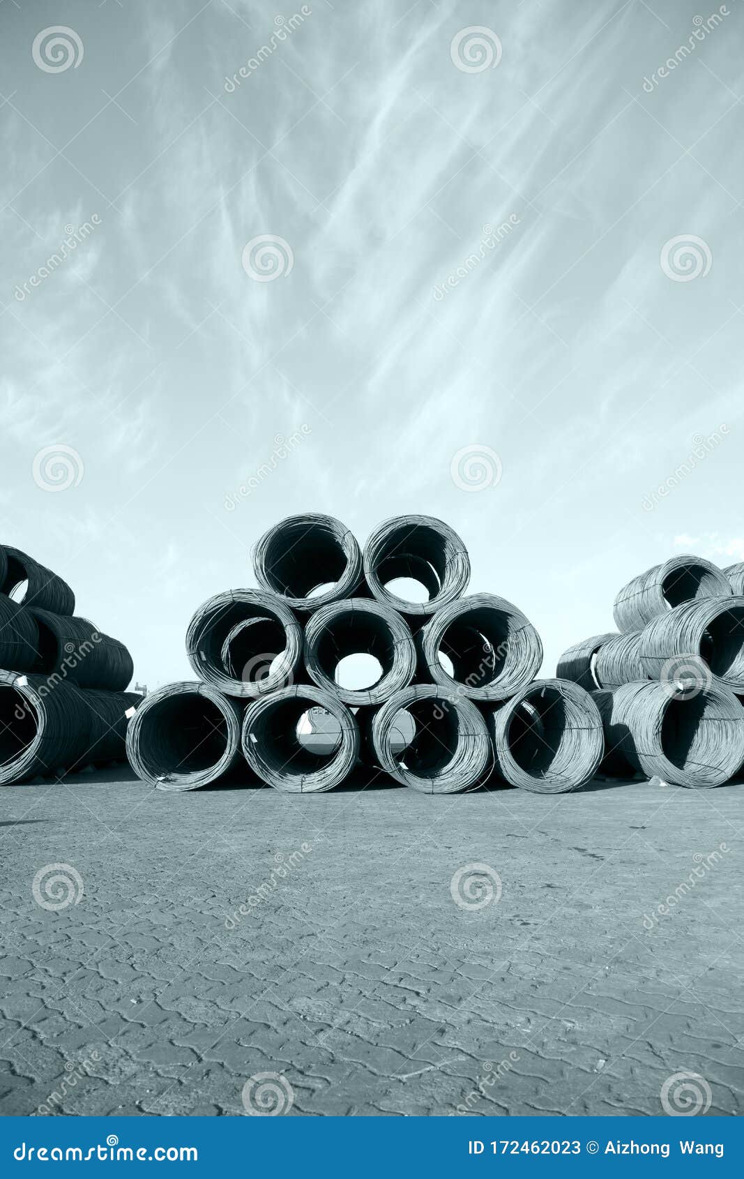 Steel wire rod stock image. Image of background, silvery - 172462023