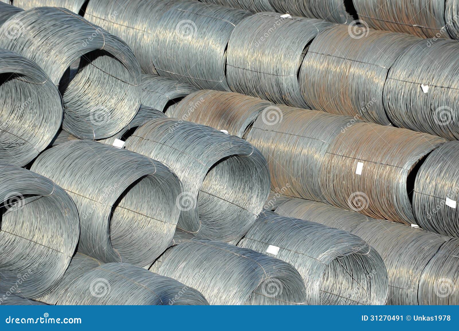 Steel wire roll stock image. Image of cable, hardware - 31270491