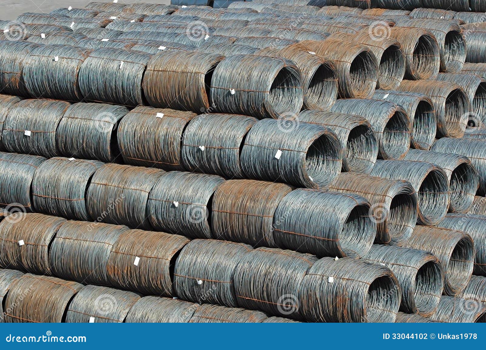 Steel wire roll stock photo. Image of pattern, industrial - 33044102