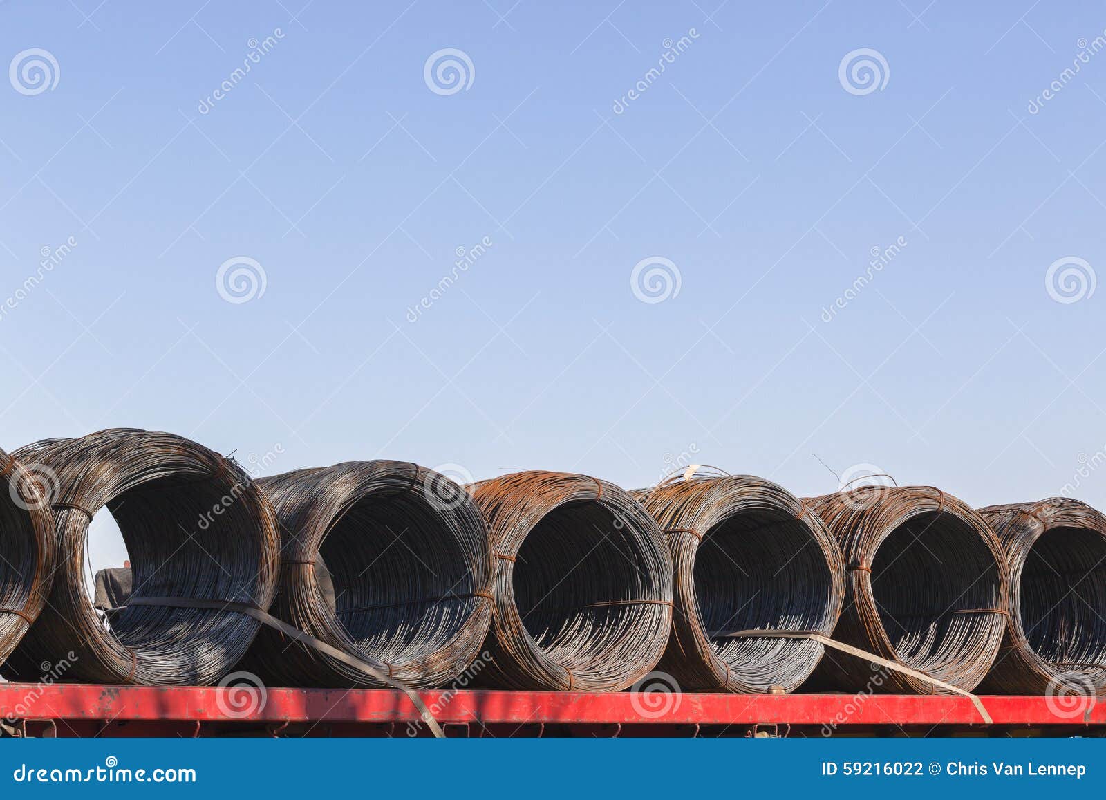 Steel Wire Rolls stock photo. Image of transport, products - 59216022