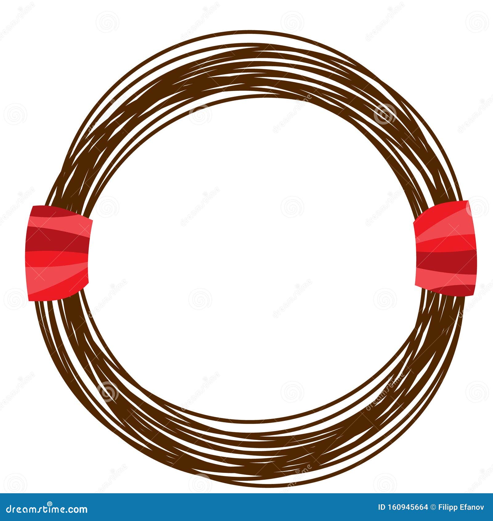 Steel Wire Rope Cable in Cartoon Style Stock Illustration ...