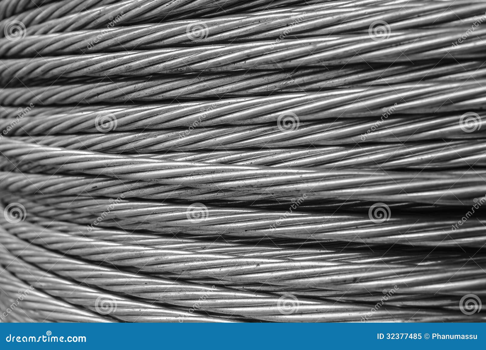Steel wire rope cable stock image. Image of lift, grease - 32377485