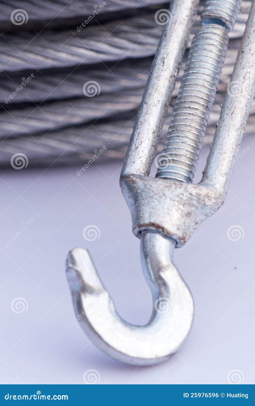 Steel Wire Rope and hook stock photo. Image of screwed - 25976596
