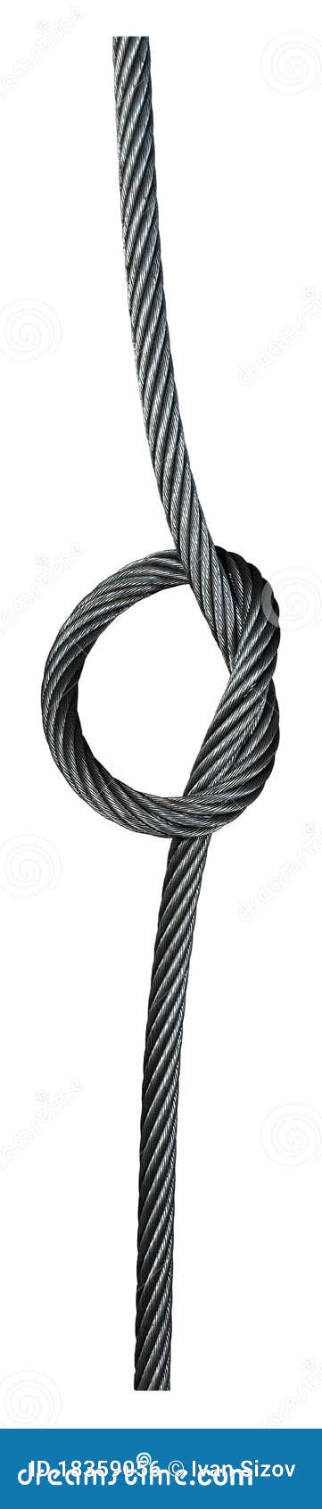 Steel wire rope knotted stock photo. Image of rope, steel - 18359056