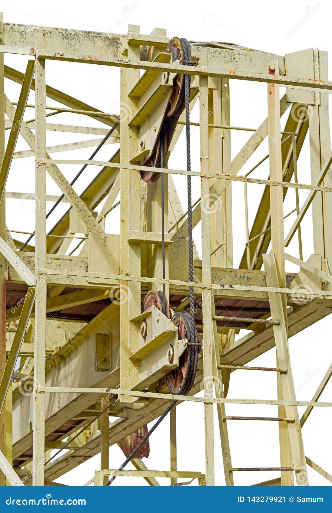 Steel Wire Rope Sling Drum for Crane Stock Image - Image of iron, heavy ...