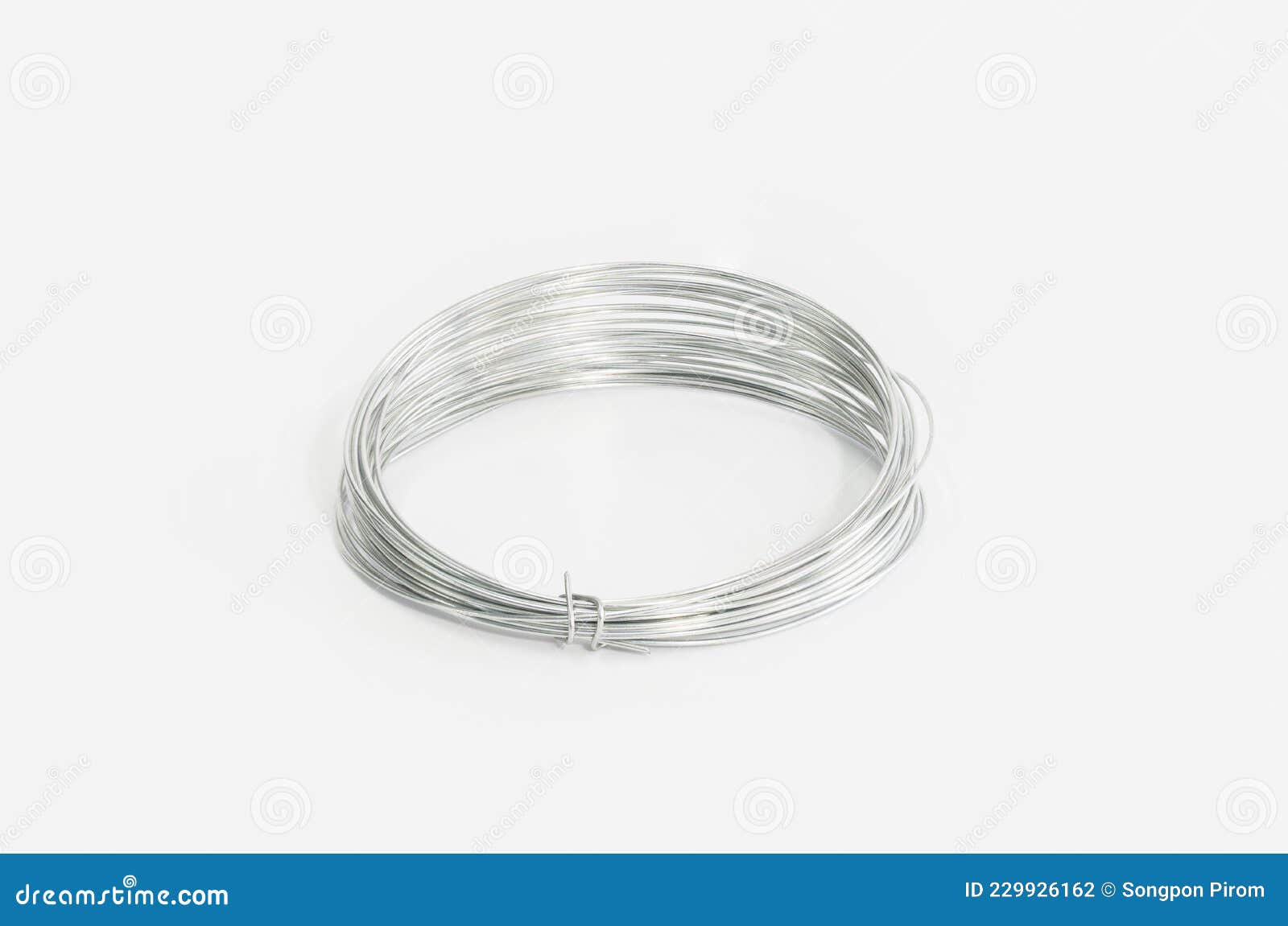 Steel Wire Round in a Coil Against Stack Stock Photo - Image of ...