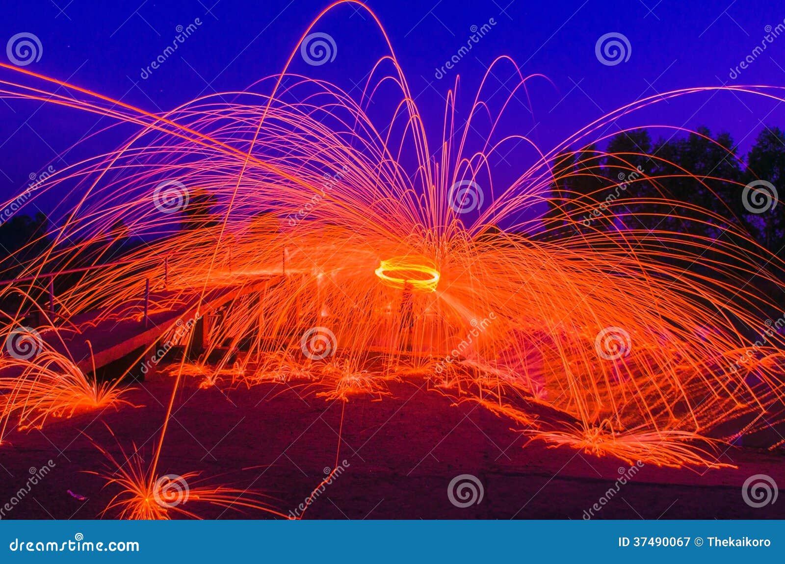 Steel Wool stock image. Image of spinning, burning, fiery - 37490067