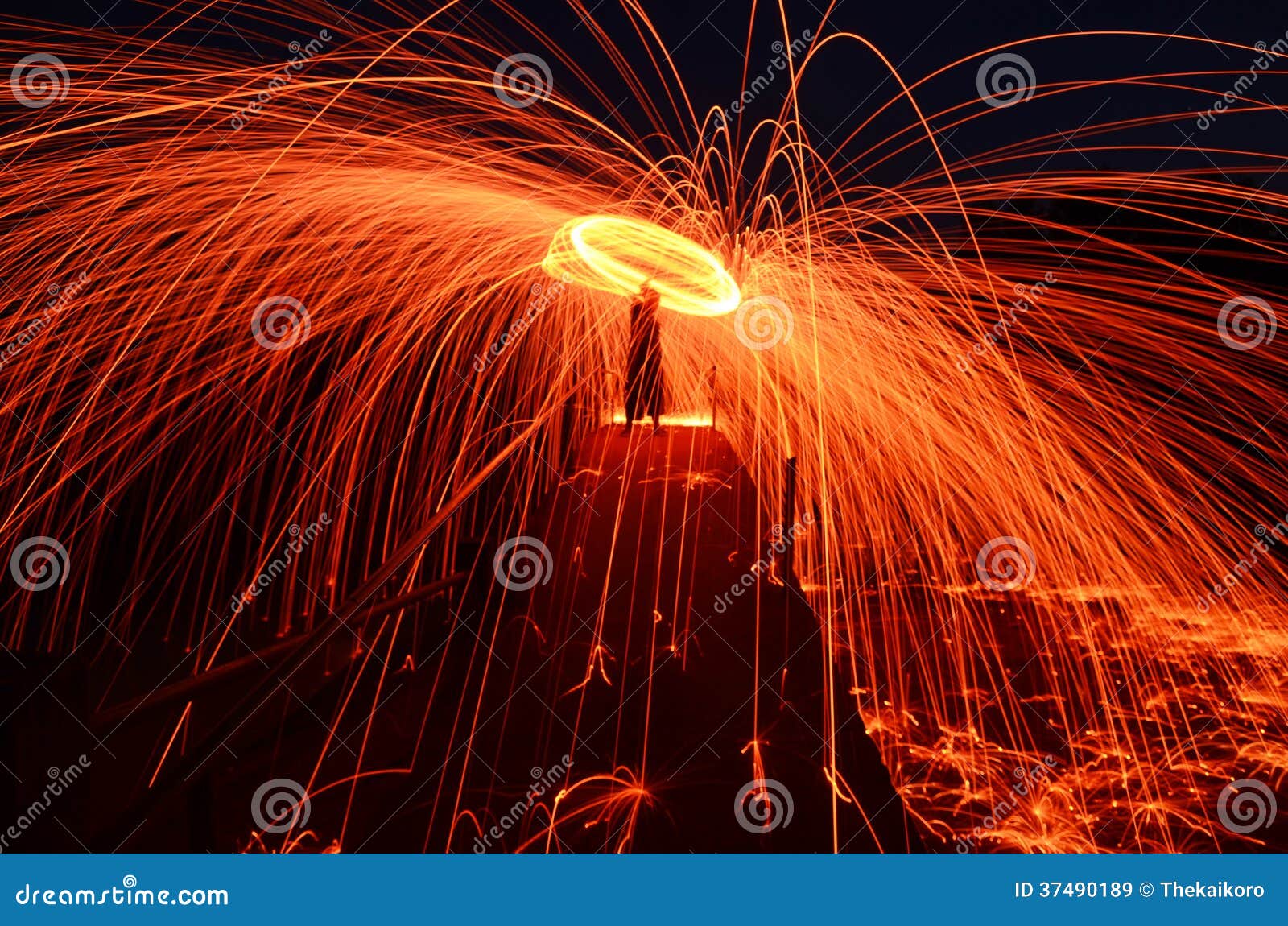 Steel Wool stock image. Image of glowing, shower, sling - 37490189