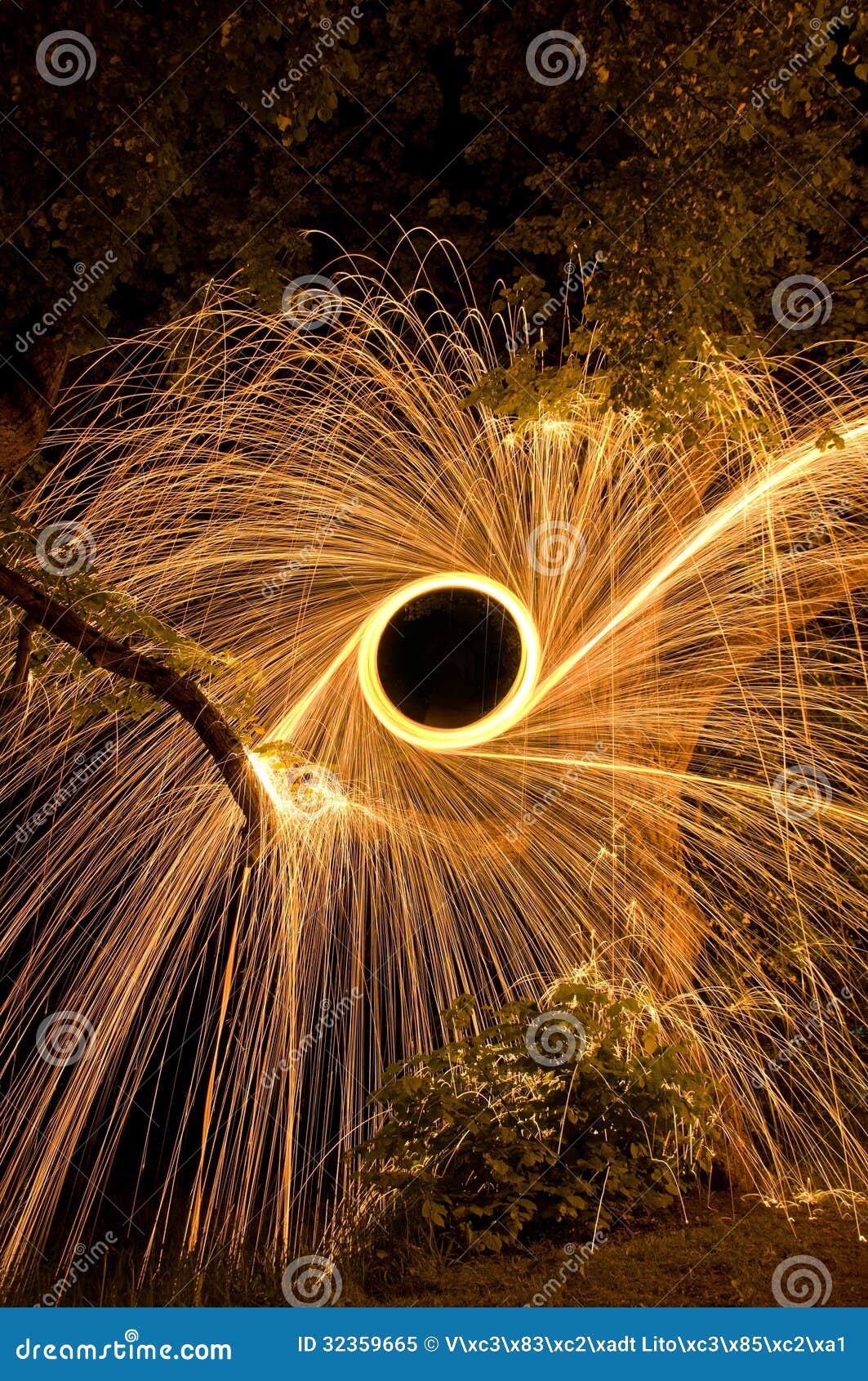 Steel wool fire stock image. Image of space, ring, darkness - 32359665