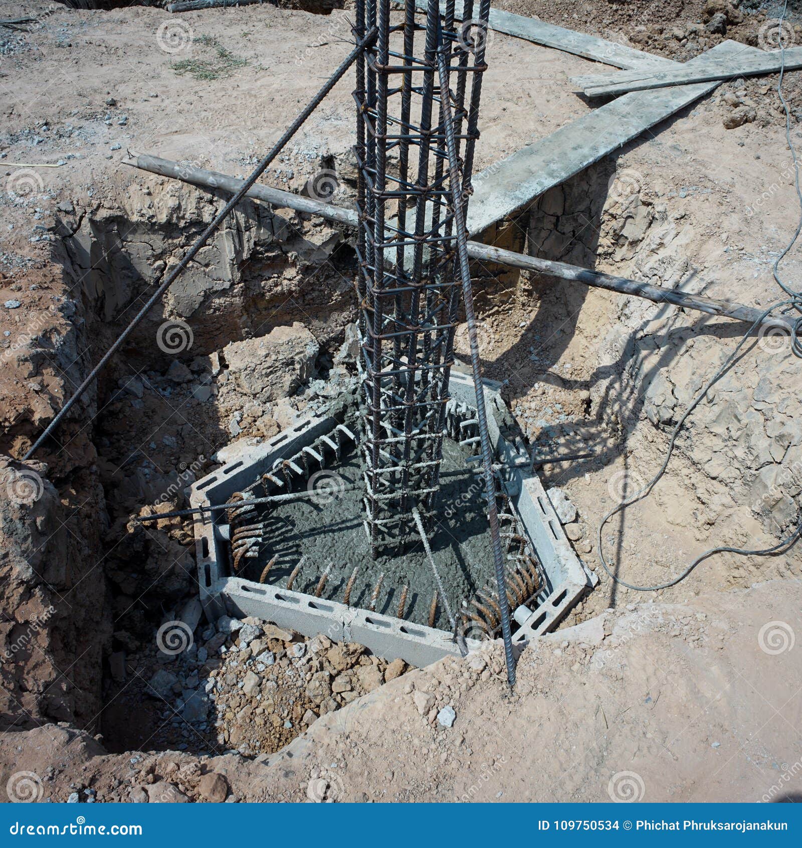Steel Work for Reinforcement Concrete Structure Stock Photo - Image of ...
