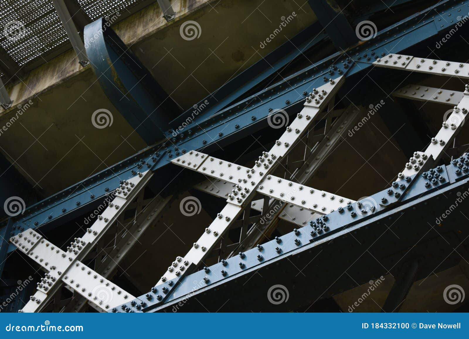 Steel Work Construction of a Bridge Stock Photo - Image of metal, bolts ...
