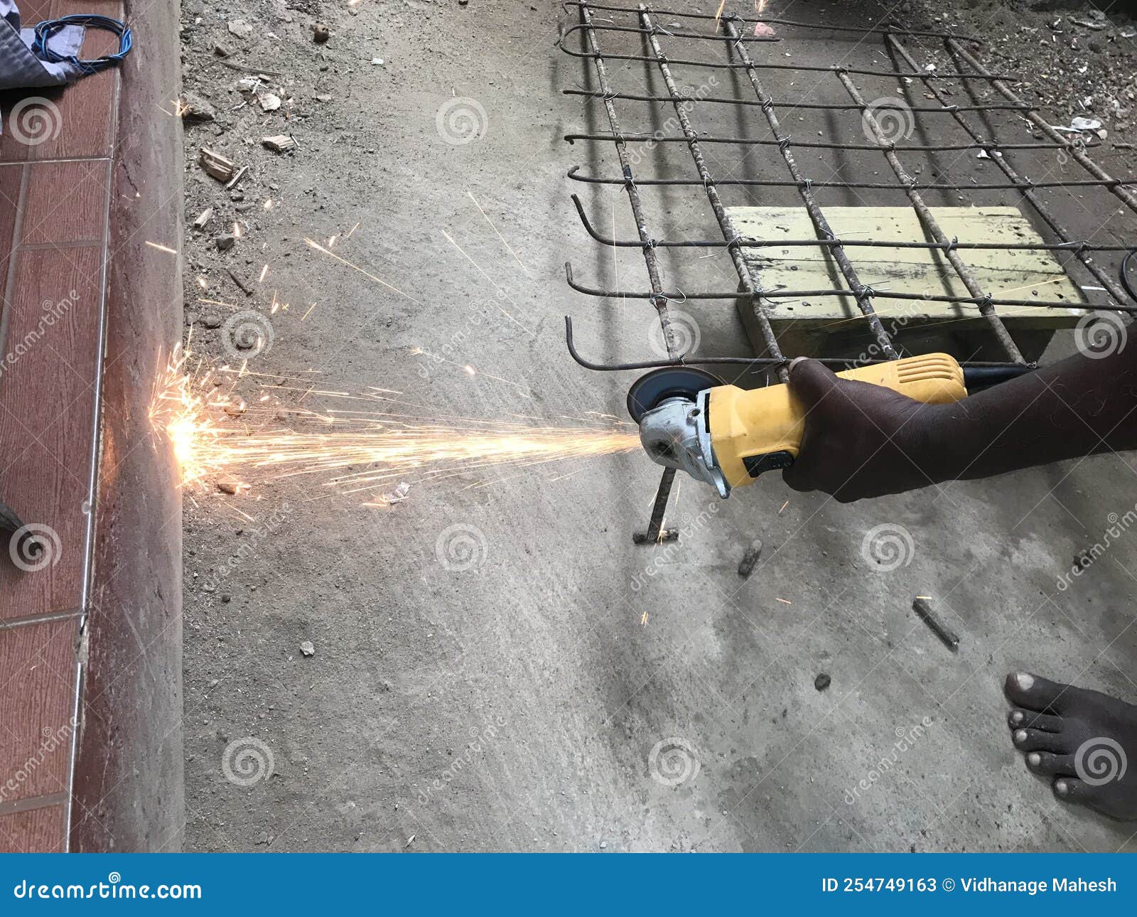 Steel work and grainders stock image. Image of soil - 254749163