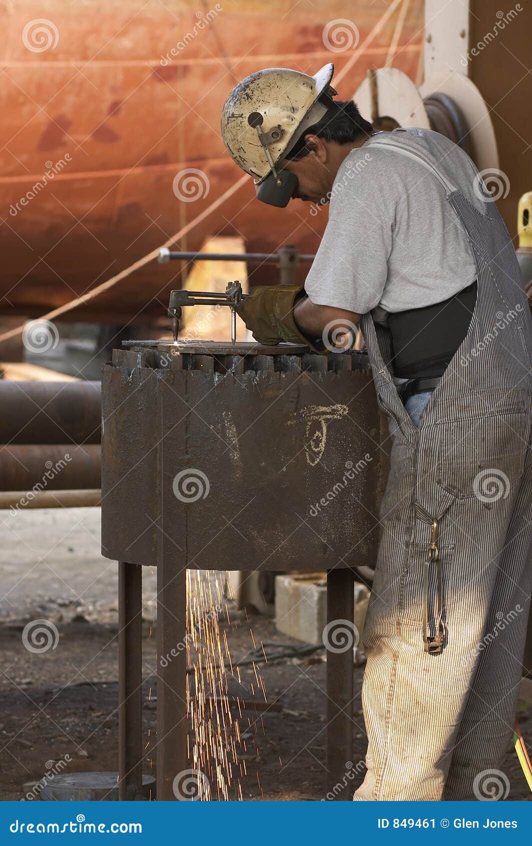 Steel work at shipyard stock image. Image of industrial - 849461