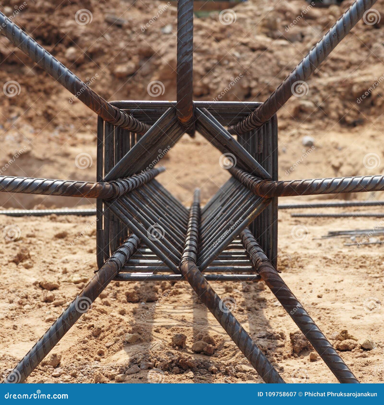 Steel Work for Reinforcement Concrete Structure Stock Image - Image of ...