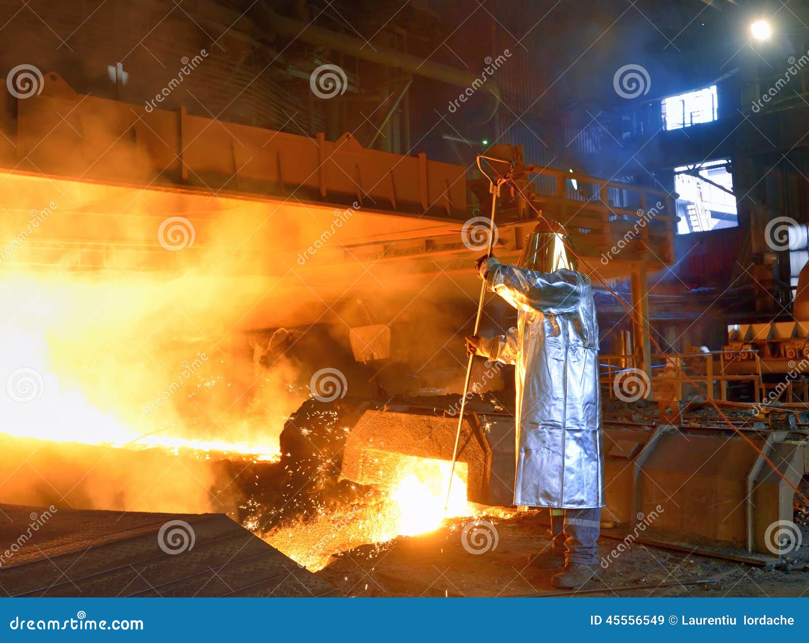 A steel worker stock image. Image of industrial, furnace - 45556549