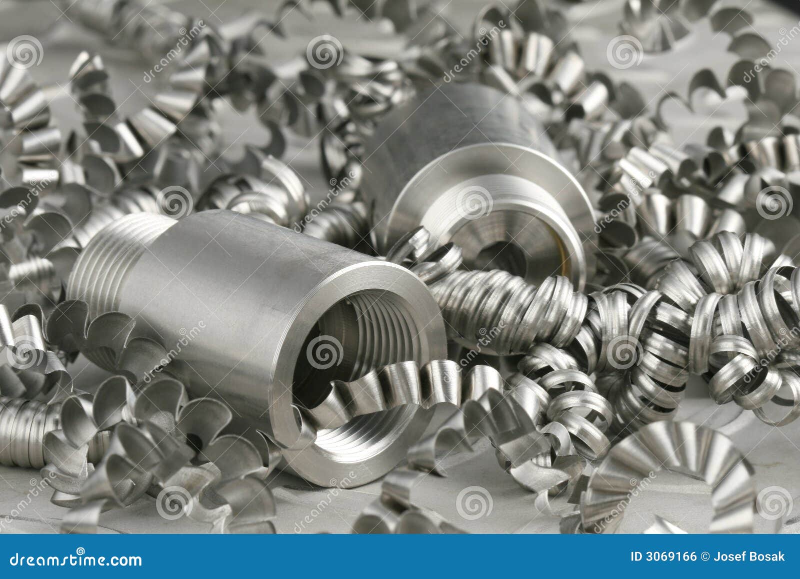 Steel Workpiece and Turnings Stock Photo - Image of spiraled, curly ...