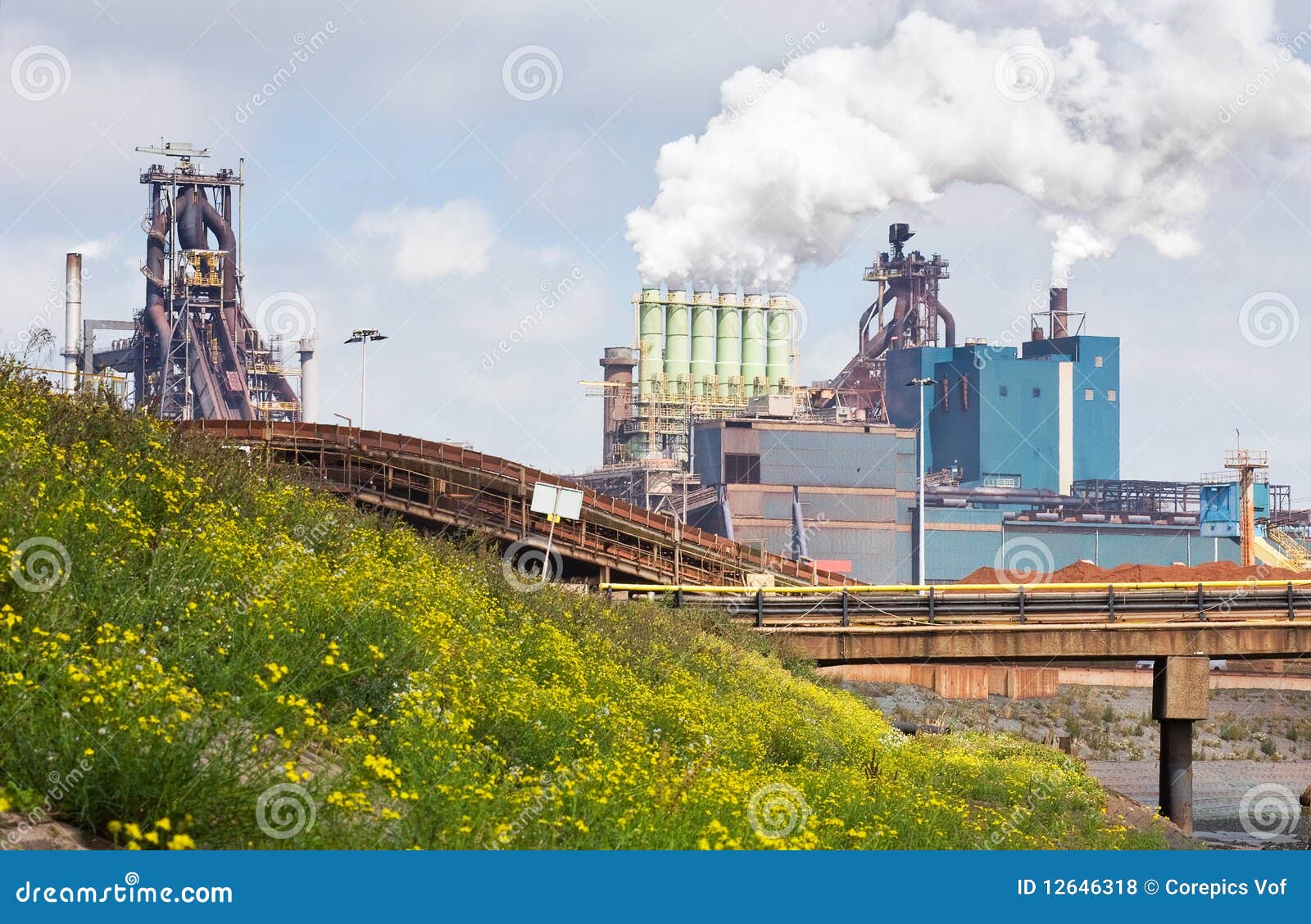 Steel works stock photo. Image of steel, flowers, heavy - 12646318