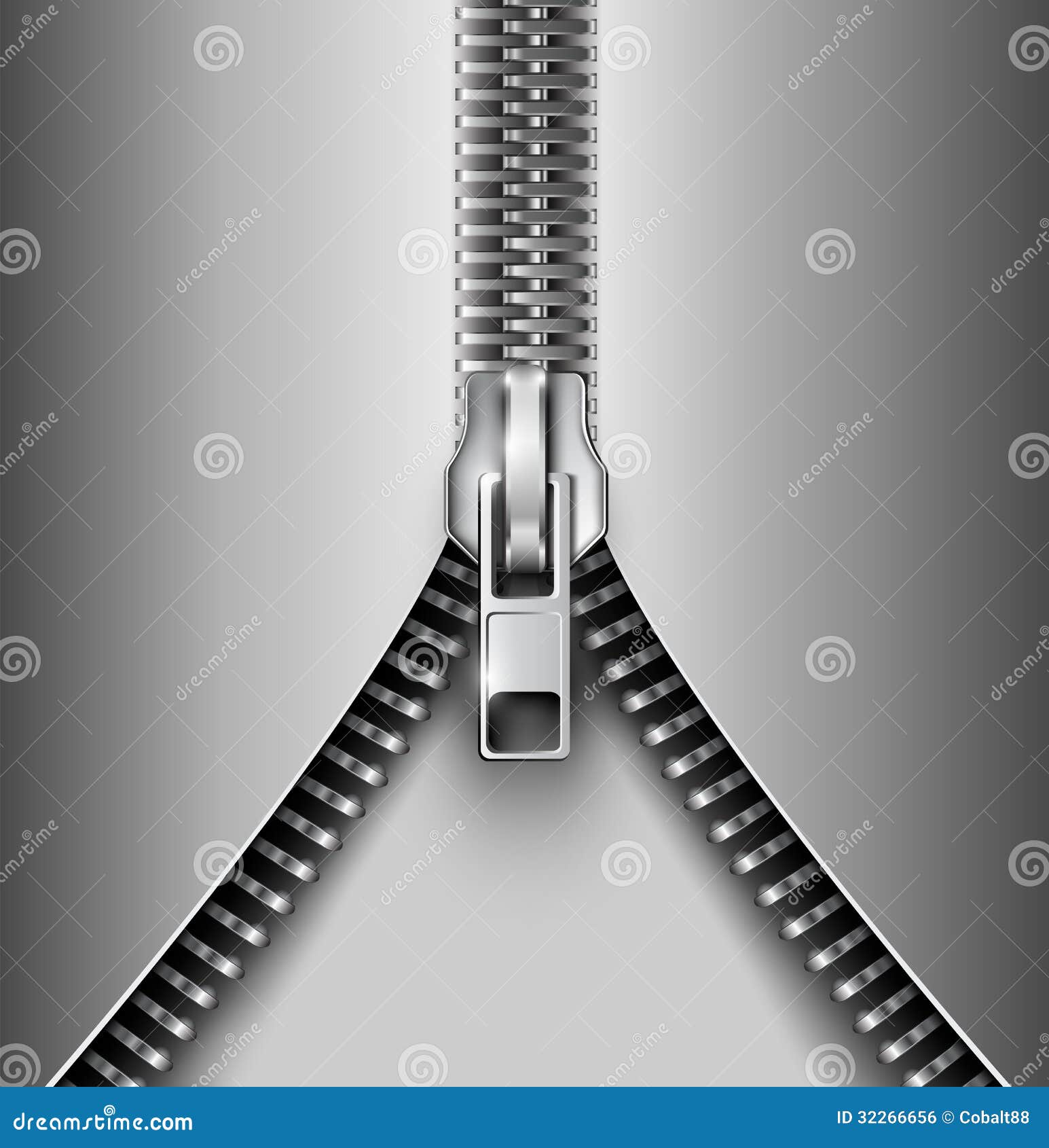Steel zipper stock vector. Illustration of accessory - 32266656