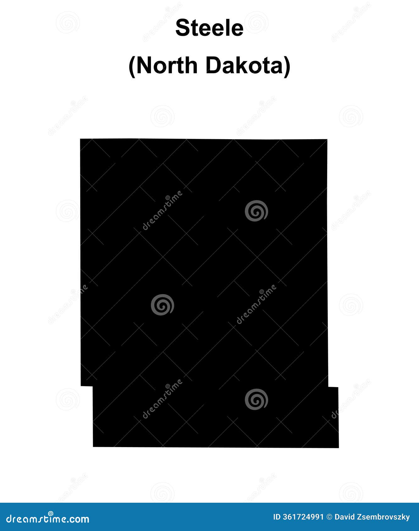 Map Of Steele County In Minnesota State On White Background. Single ...