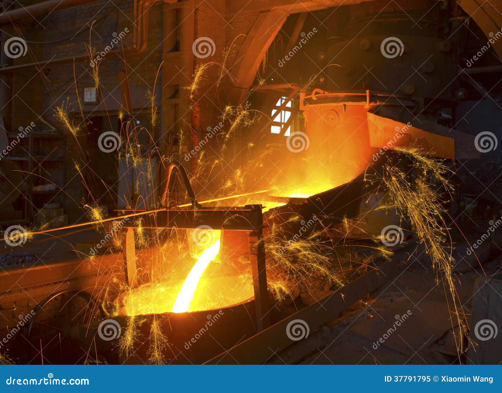 Steelmaking stock image. Image of flame, instrument, fireplace - 37791795