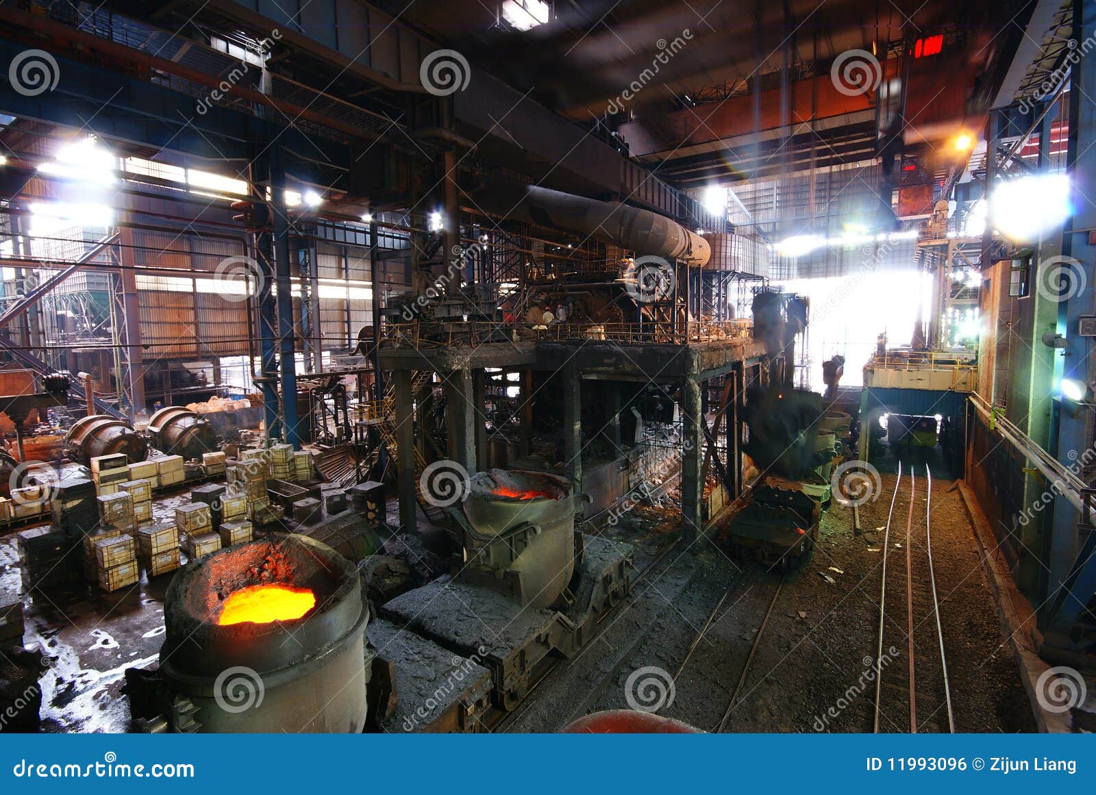 Steelmaking iron works stock photo. Image of smelting - 11993096