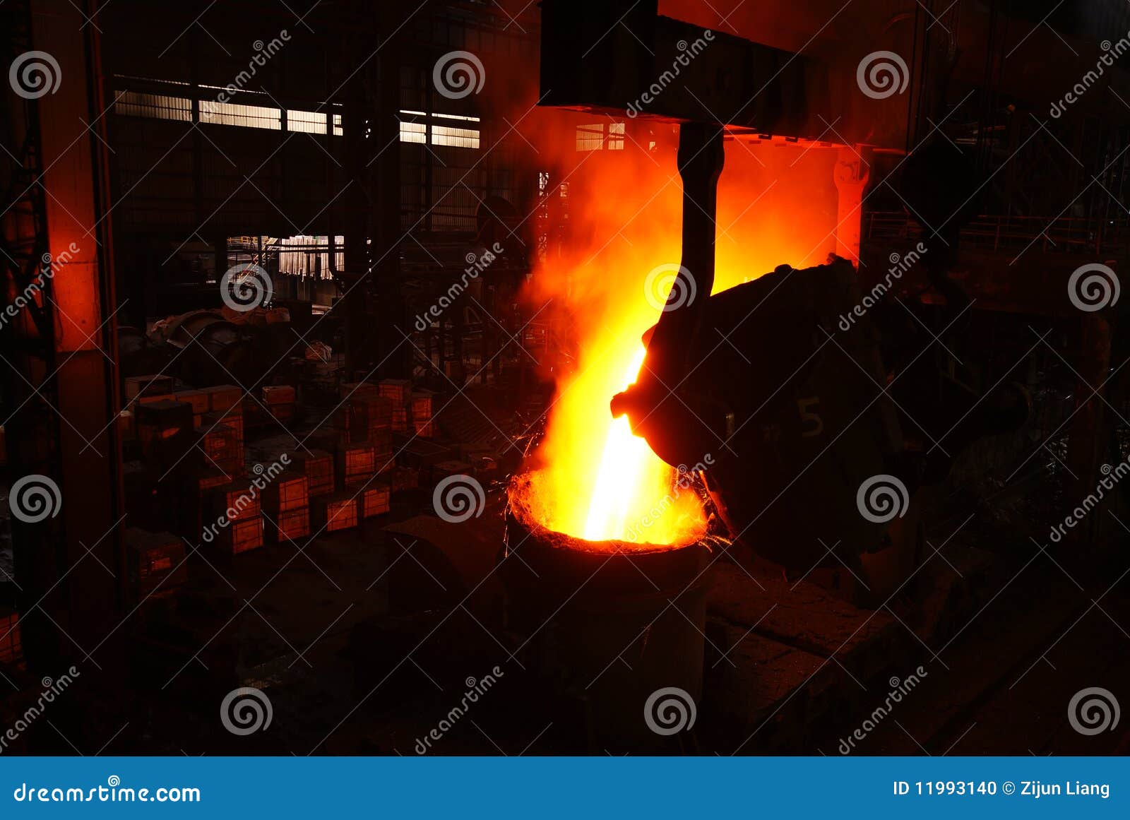 Steelmaking iron works stock photo. Image of machine - 11993140