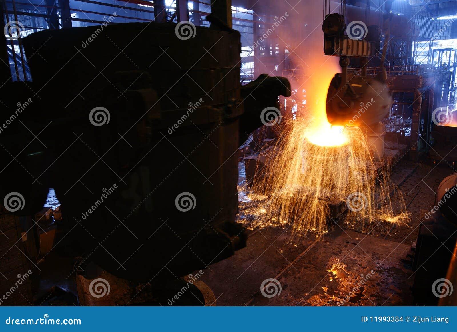 Steelmaking iron works stock photo. Image of automatic - 11993384