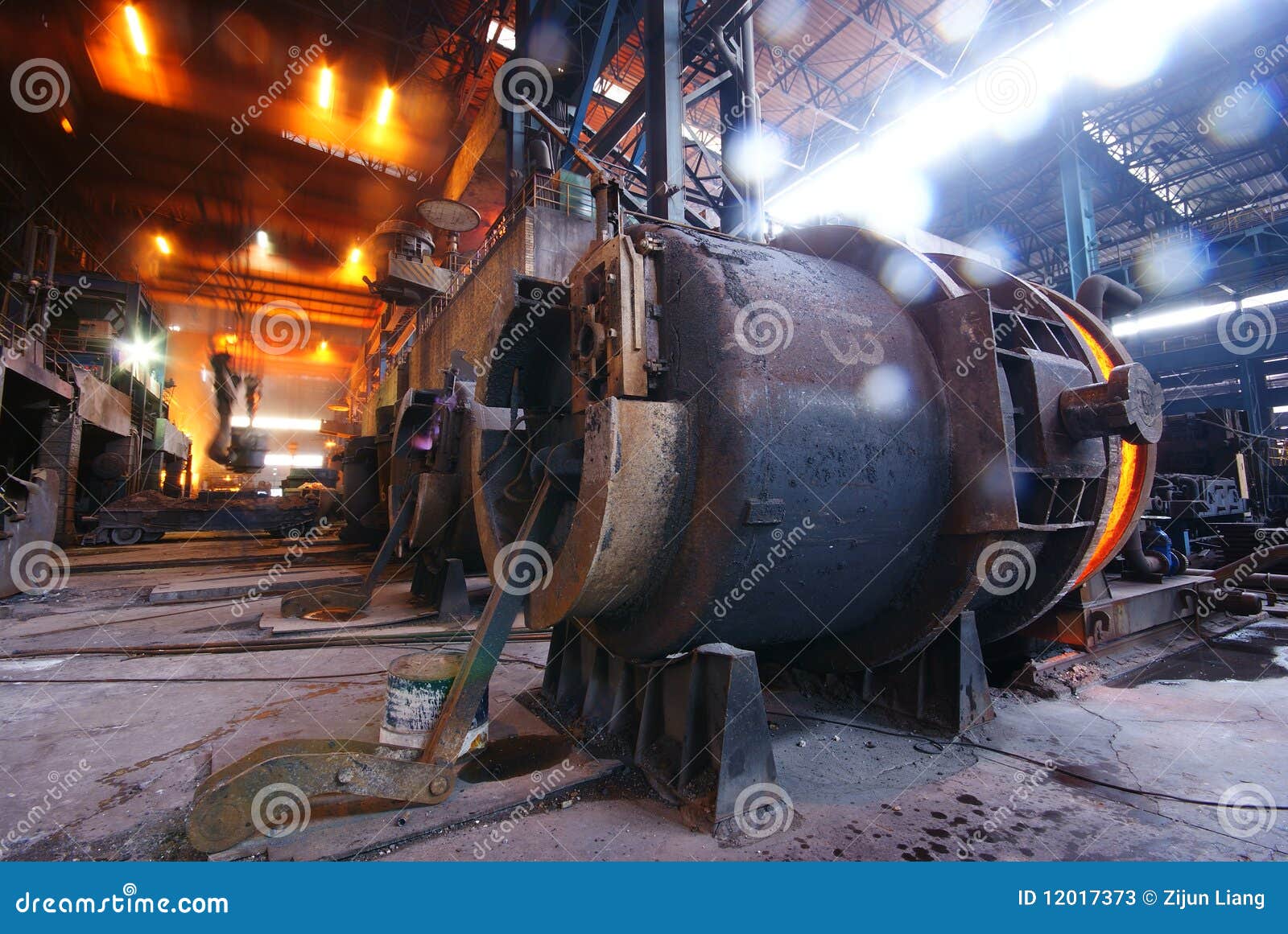 Steelmaking iron works stock image. Image of temperature - 12017373