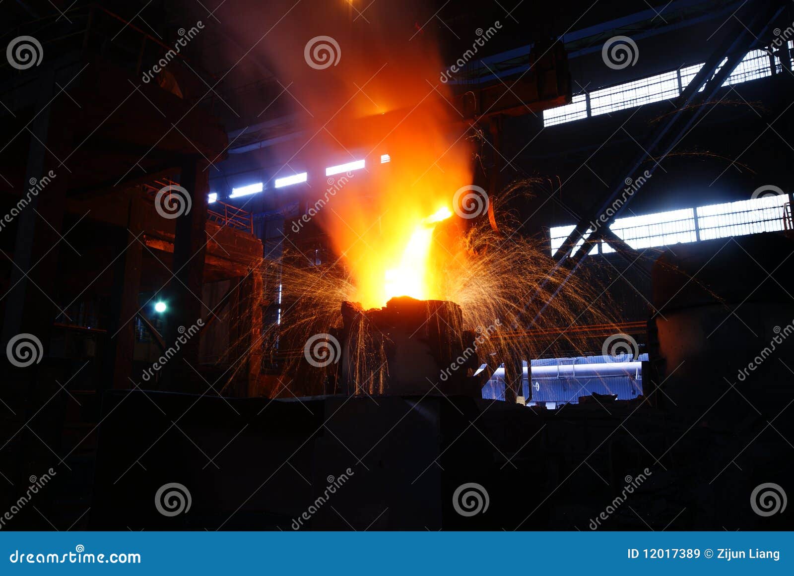 Steelmaking iron works stock image. Image of steelmaking - 12017389