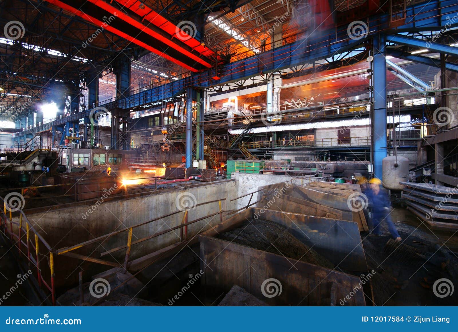 Steelmaking iron works stock photo. Image of cigarette - 12017584