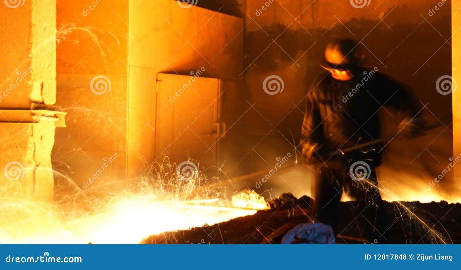 Steelmaking iron works stock photo. Image of automatic - 12017848