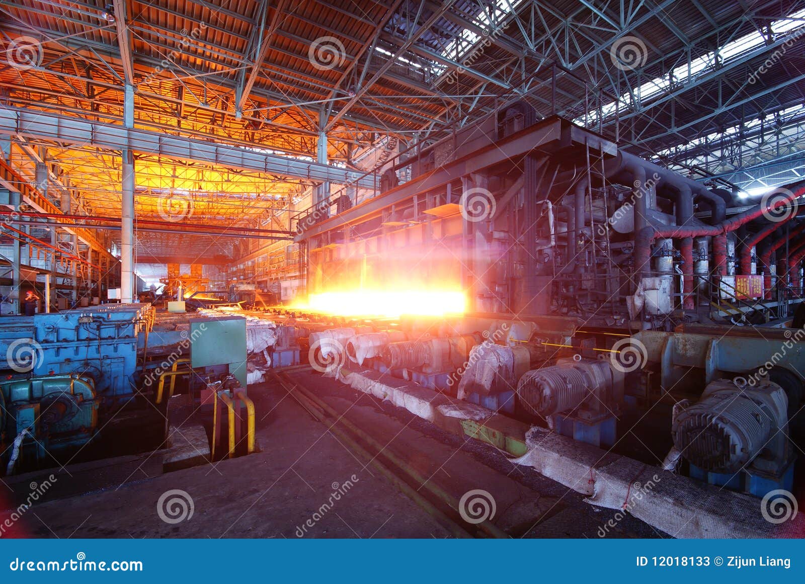 Steelmaking iron works stock image. Image of fire, workshop - 12018133