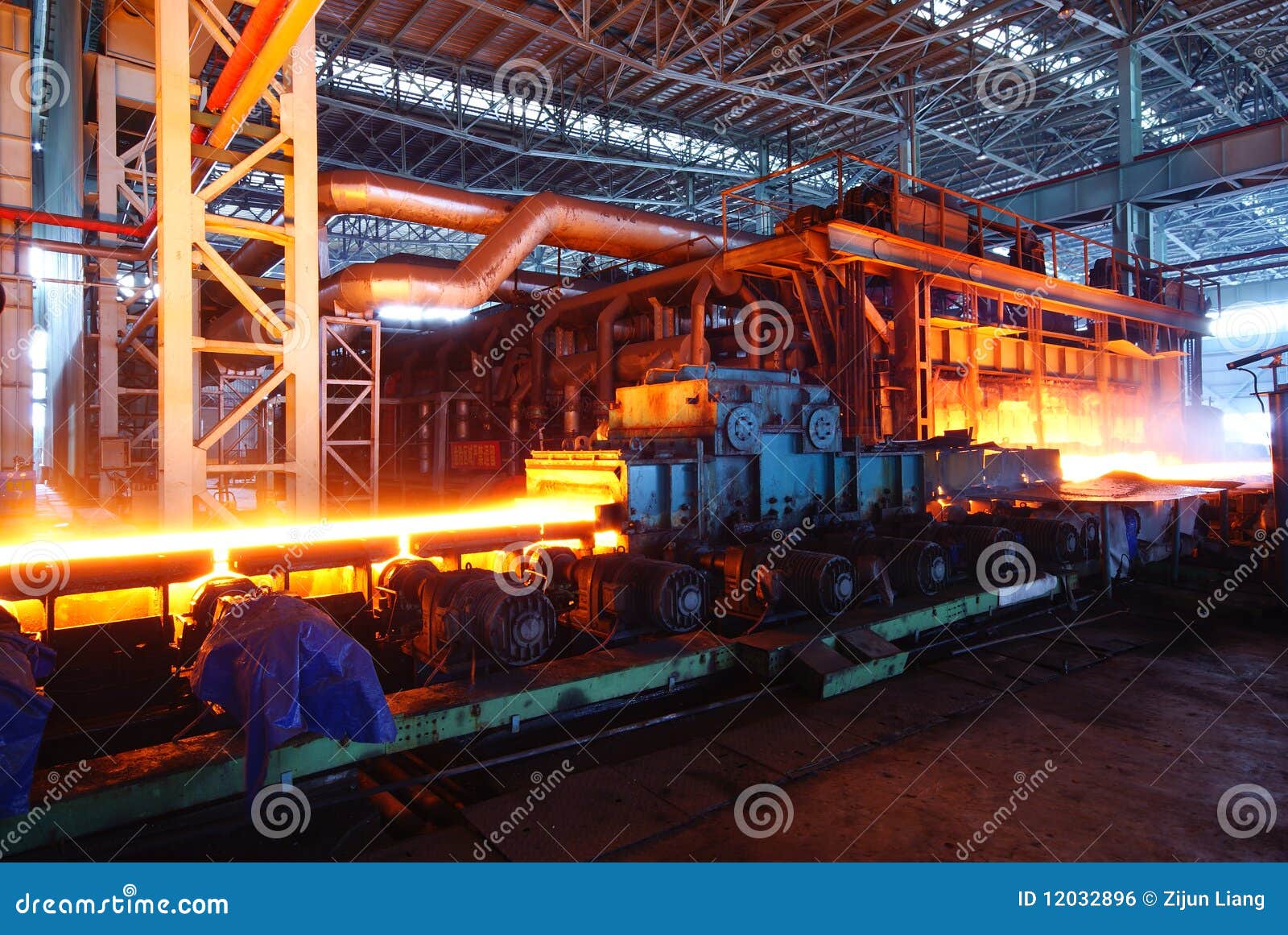 Steelmaking iron works stock photo. Image of temperature - 12032896