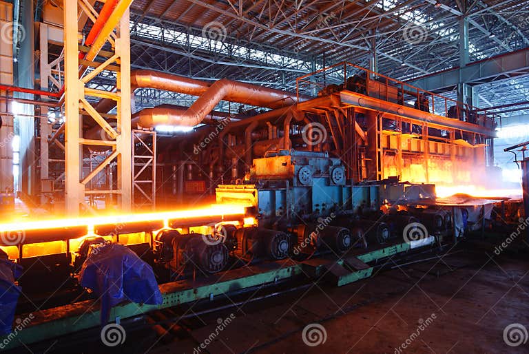 Steelmaking iron works stock photo. Image of temperature - 12032896