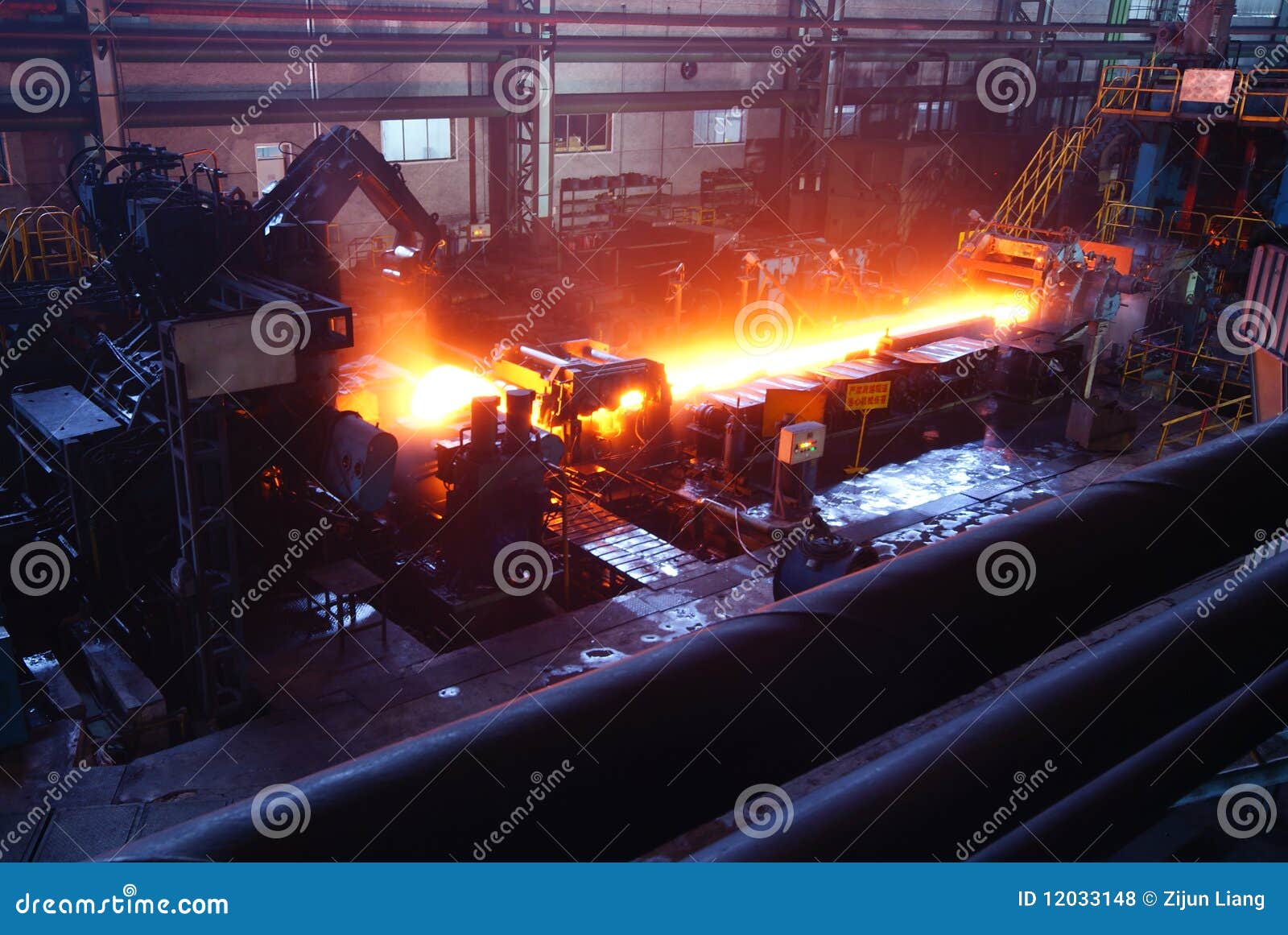 Steelmaking iron works stock photo. Image of temperature - 12033148