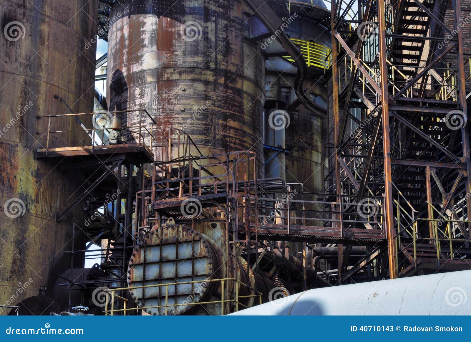 Steelworks Vitkovice stock image. Image of furnaces, blue - 40710143