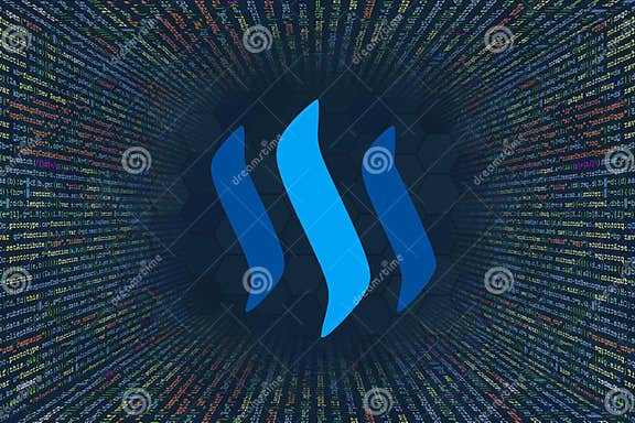 Steem Cryptocurrency Symbol A Tunnel From A Computer Program Code Programmer Strings Of Code
