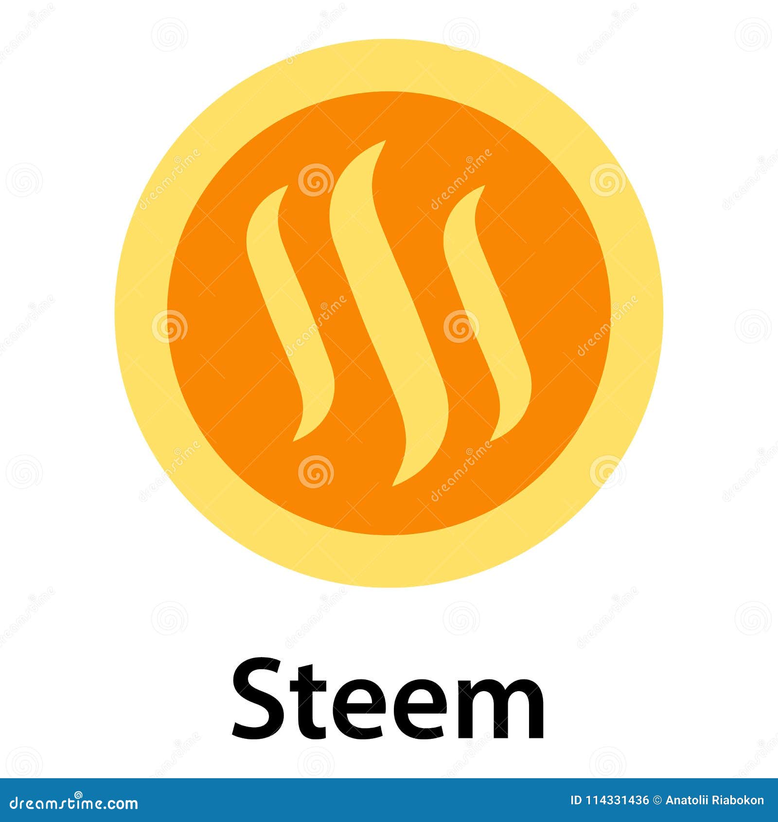 Steem icon, flat style editorial photo. Illustration of anonimous ...