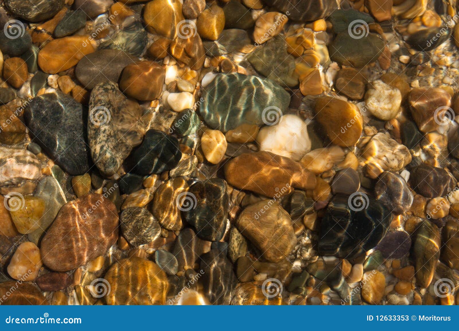 Steen onder water stock afbeelding. Image of schoon, rivier - 12633353