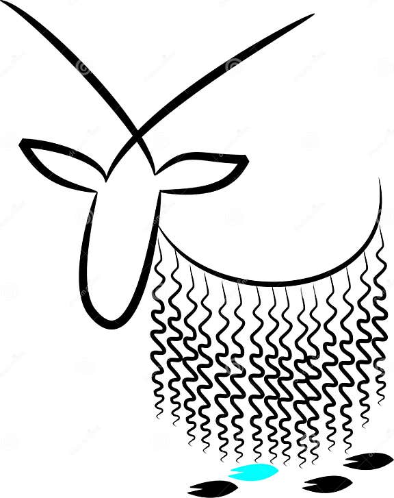 Steenbok vector illustratie. Illustration of hemel, steenbok - 12010178