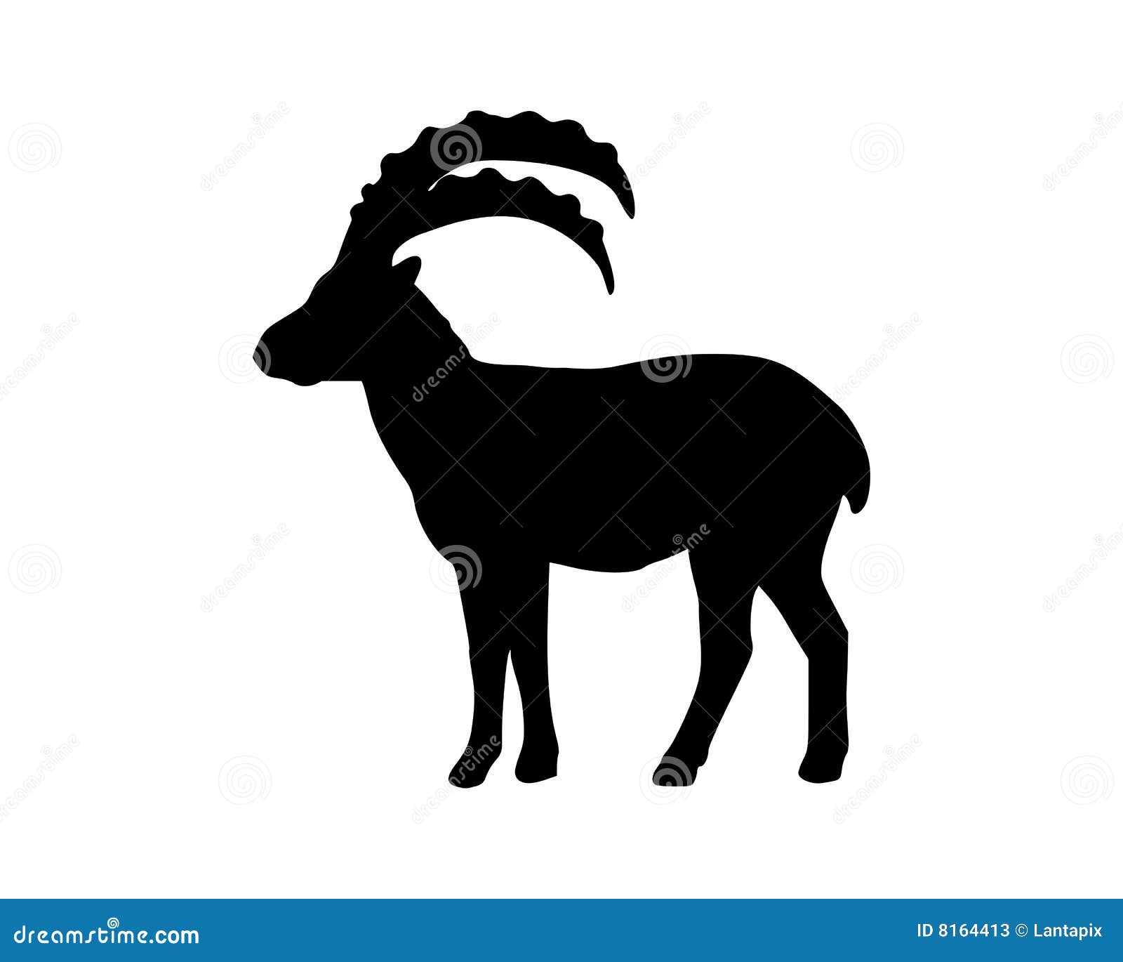 Steenbok vector illustratie. Illustration of geïsoleerd - 8164413