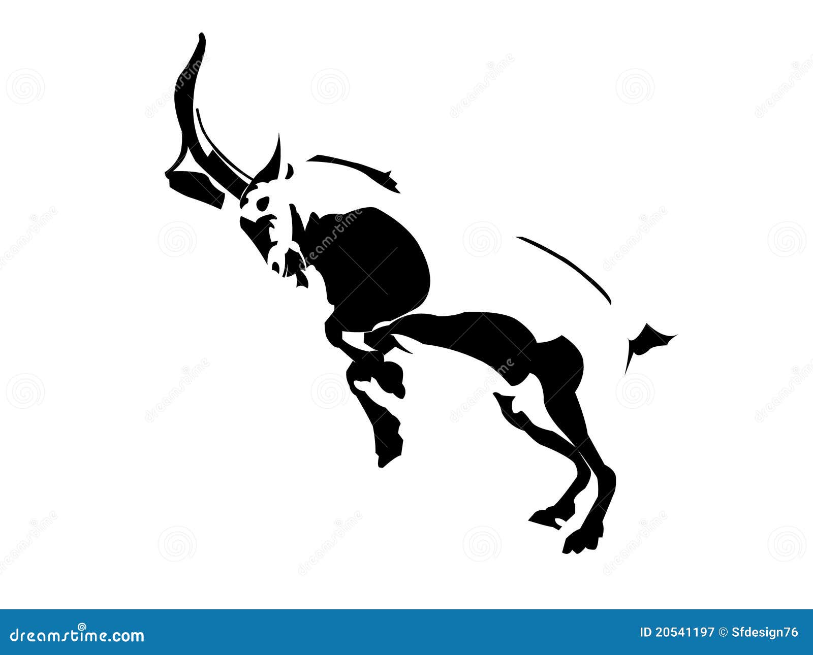 Steenbok - geit vector illustratie. Illustration of illustratie - 20541197