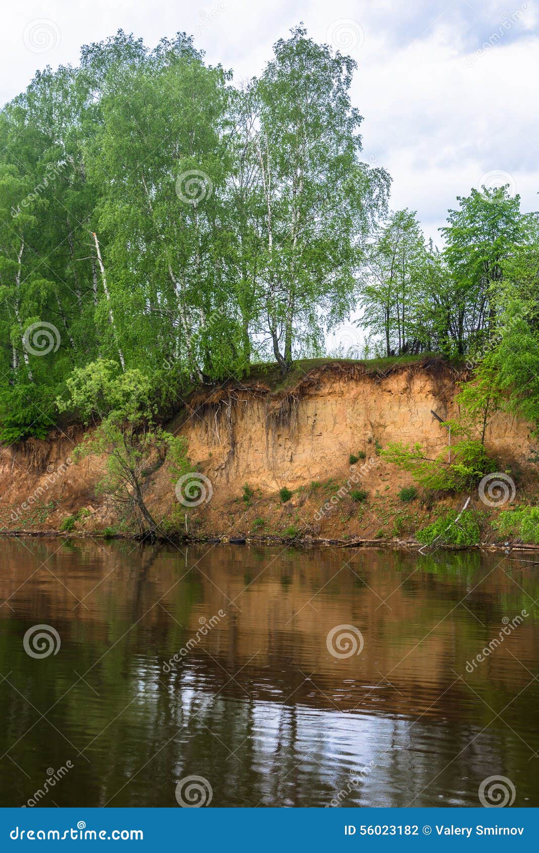 Steep Bank of the river. stock photo. Image of steep - 56023182