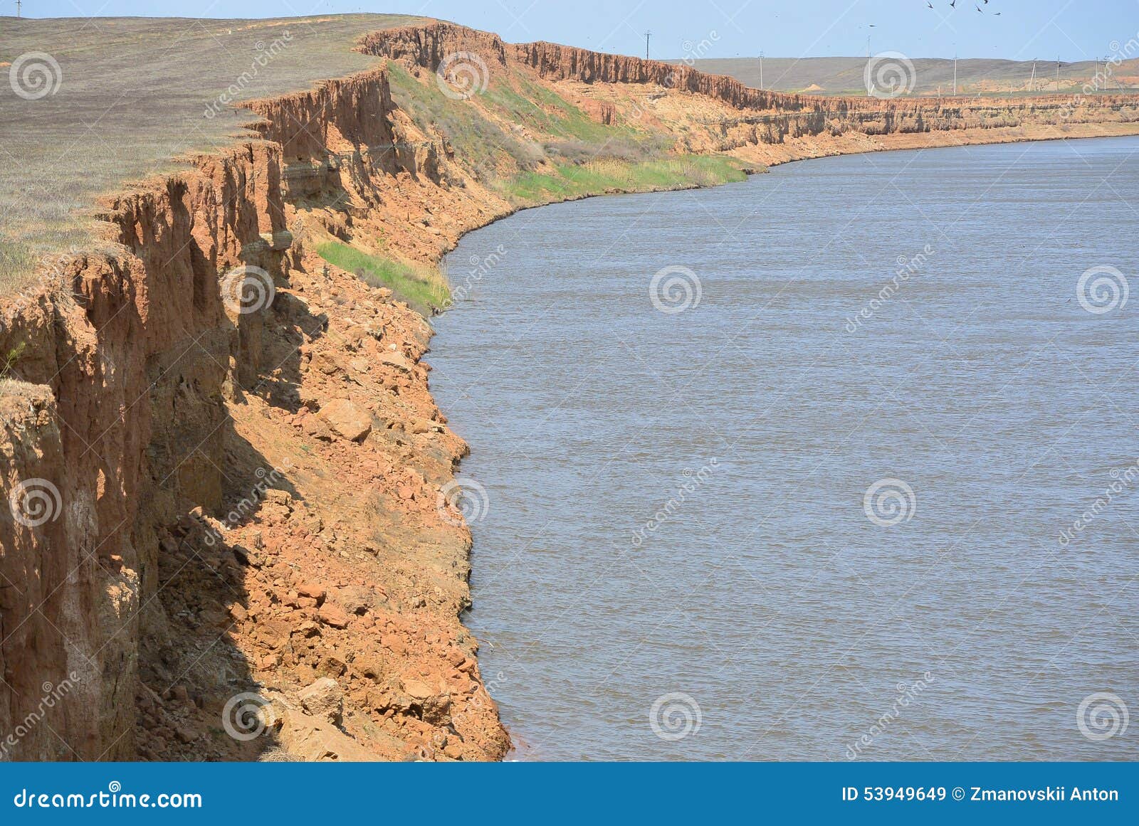 Steep bank of volga river stock image. Image of steep - 53949649