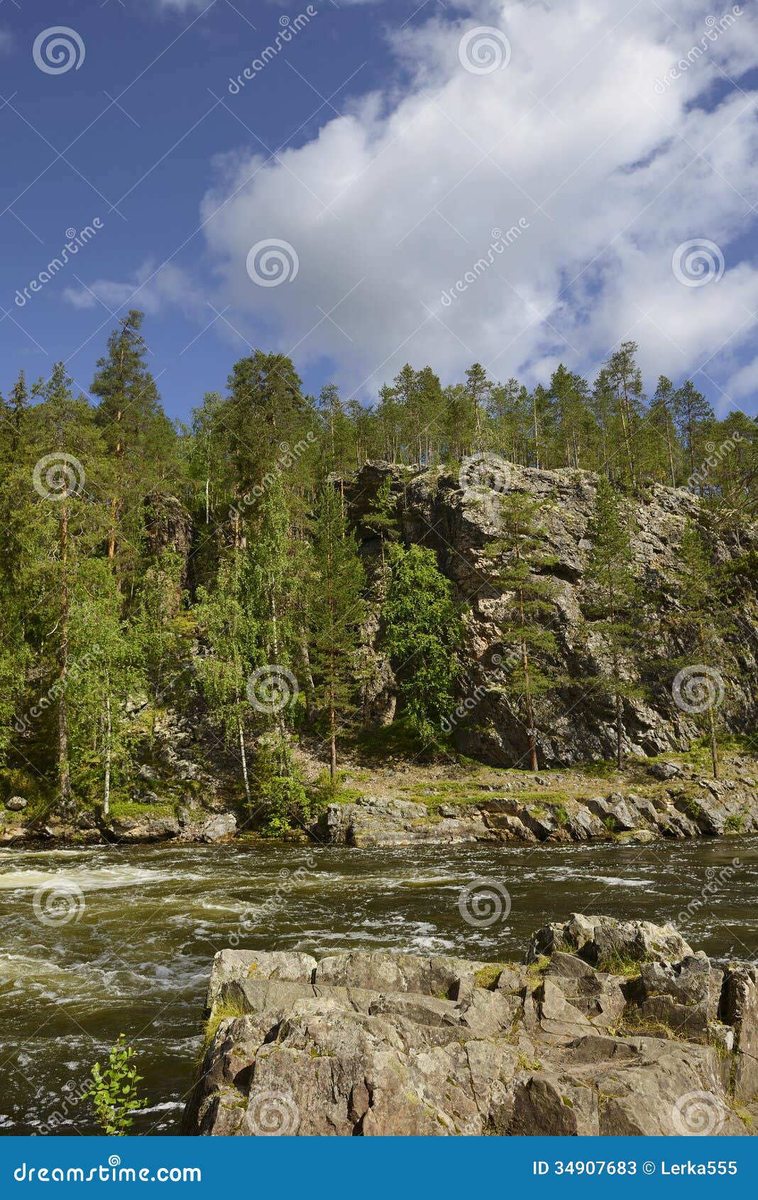 Steep Banks of the River Rapid Stock Image - Image of river, steep ...