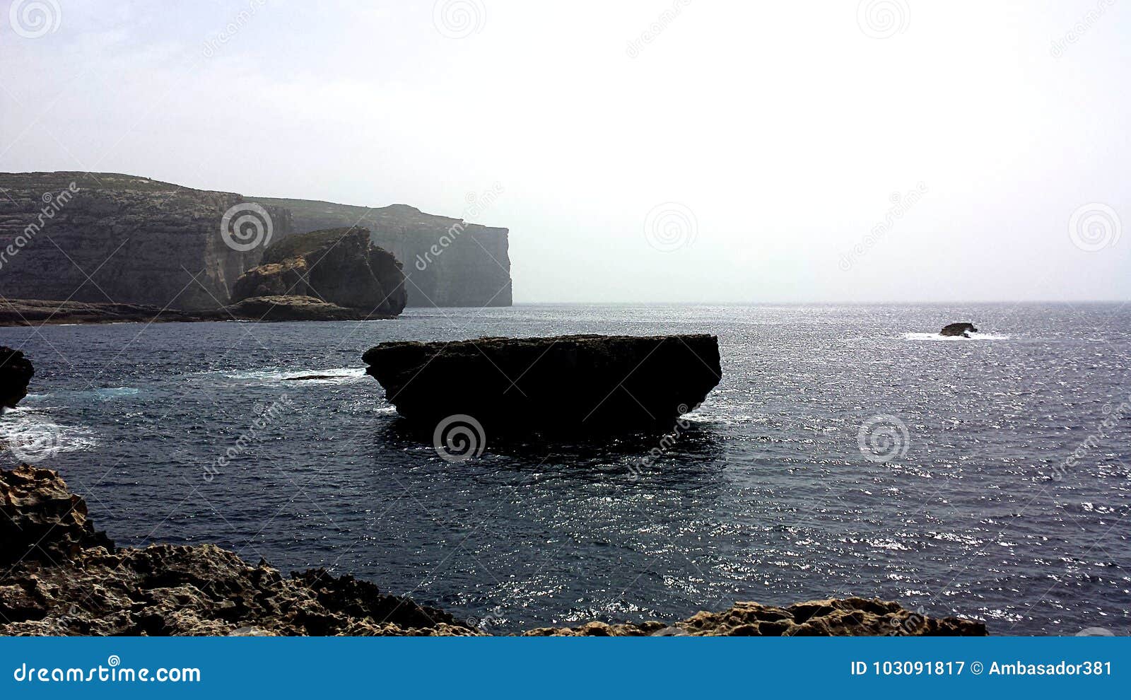 Steep Cliff on Gozo Island, Malta Stock Image - Image of horizon ...