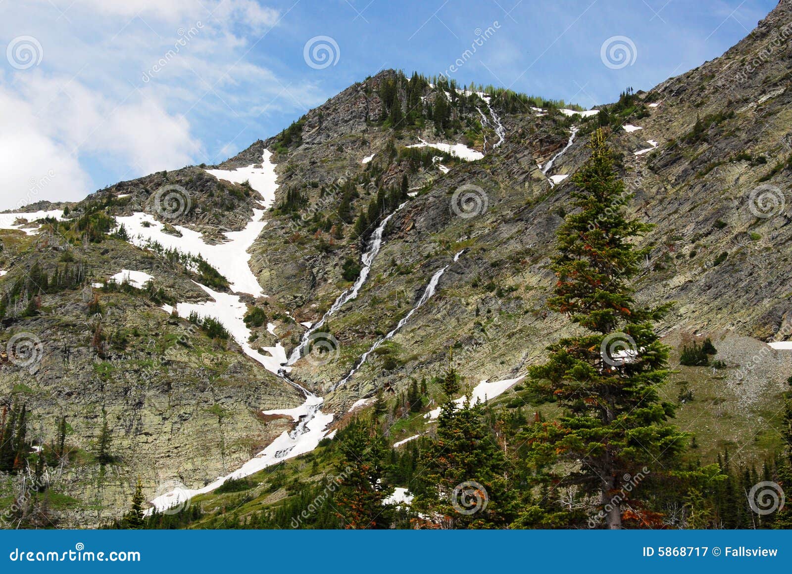 Steep Cliff of Snow Mountain Stock Image - Image of park, national: 5868717